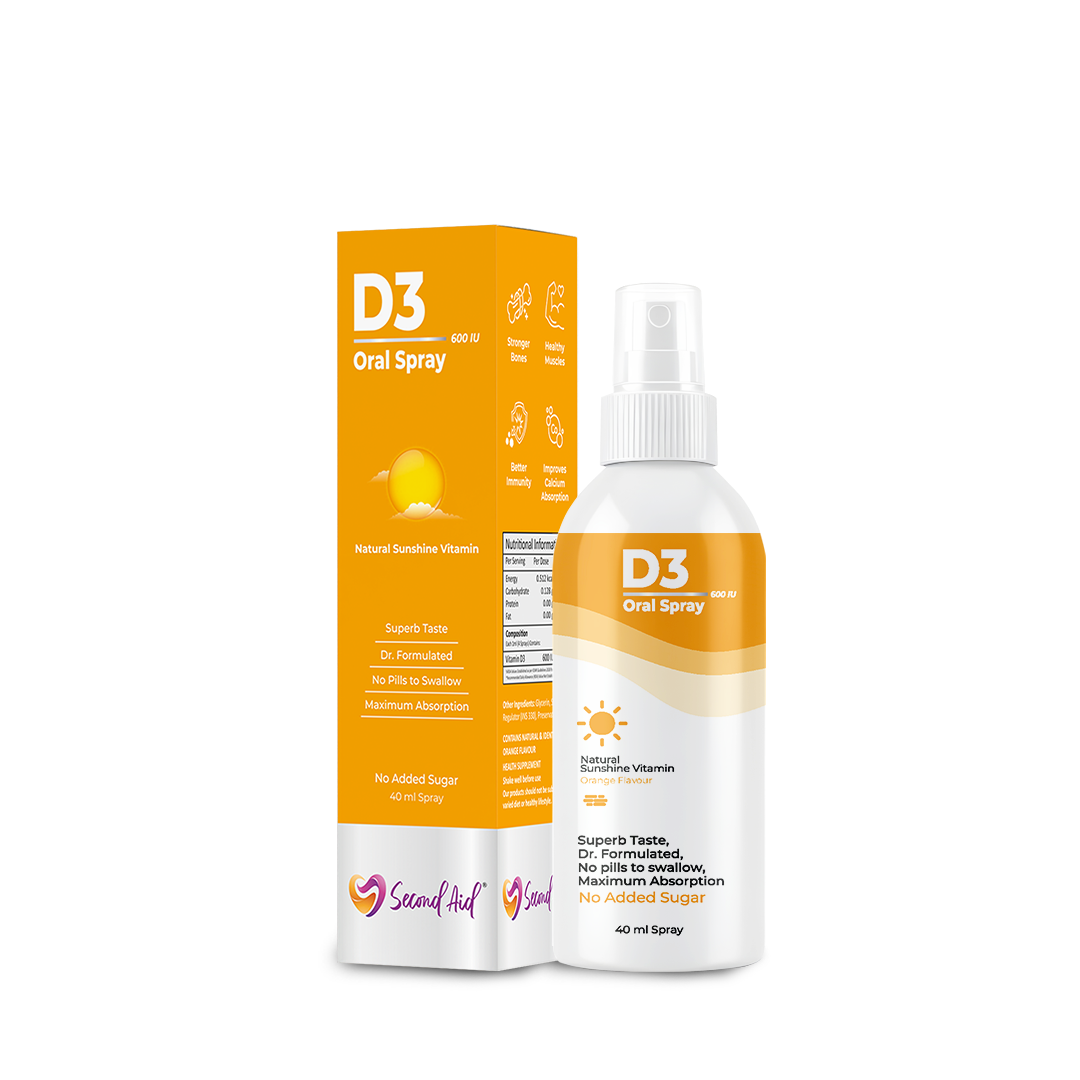 Vitamin D3 Oral Spray - 600 IU – Secondaid Healthcare Pvt.Ltd.